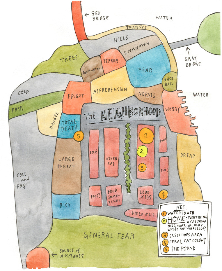 A Cat's Map of San Francisco Coincidentally Looks Like the Human Map of ...