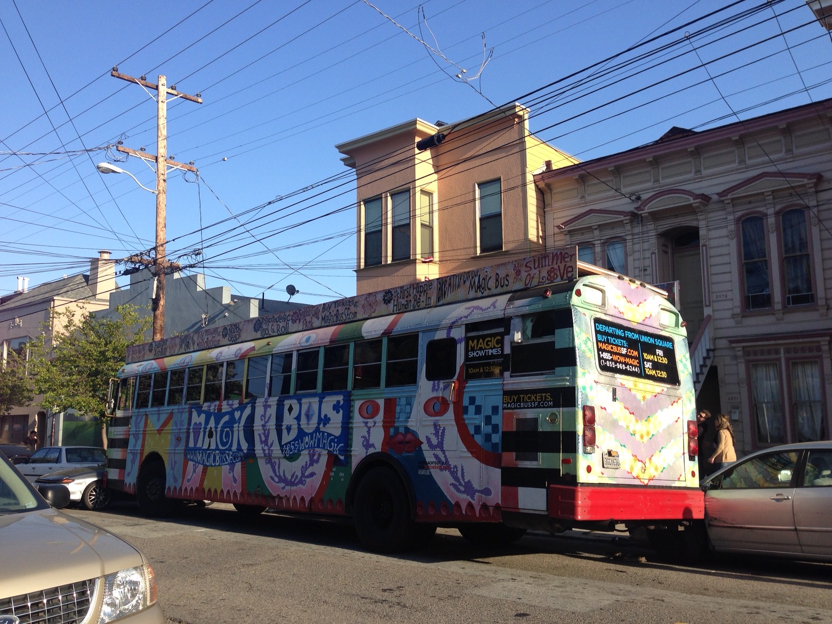 Technicolor Wizard Pilots Magic Bus Into Parked Cars, Shockingly Fails ...