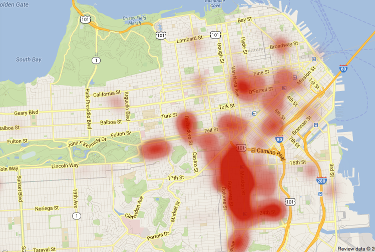 Visionary Yelp Map Reveals the Mission is a 'Hipster' Hood | Uptown Almanac