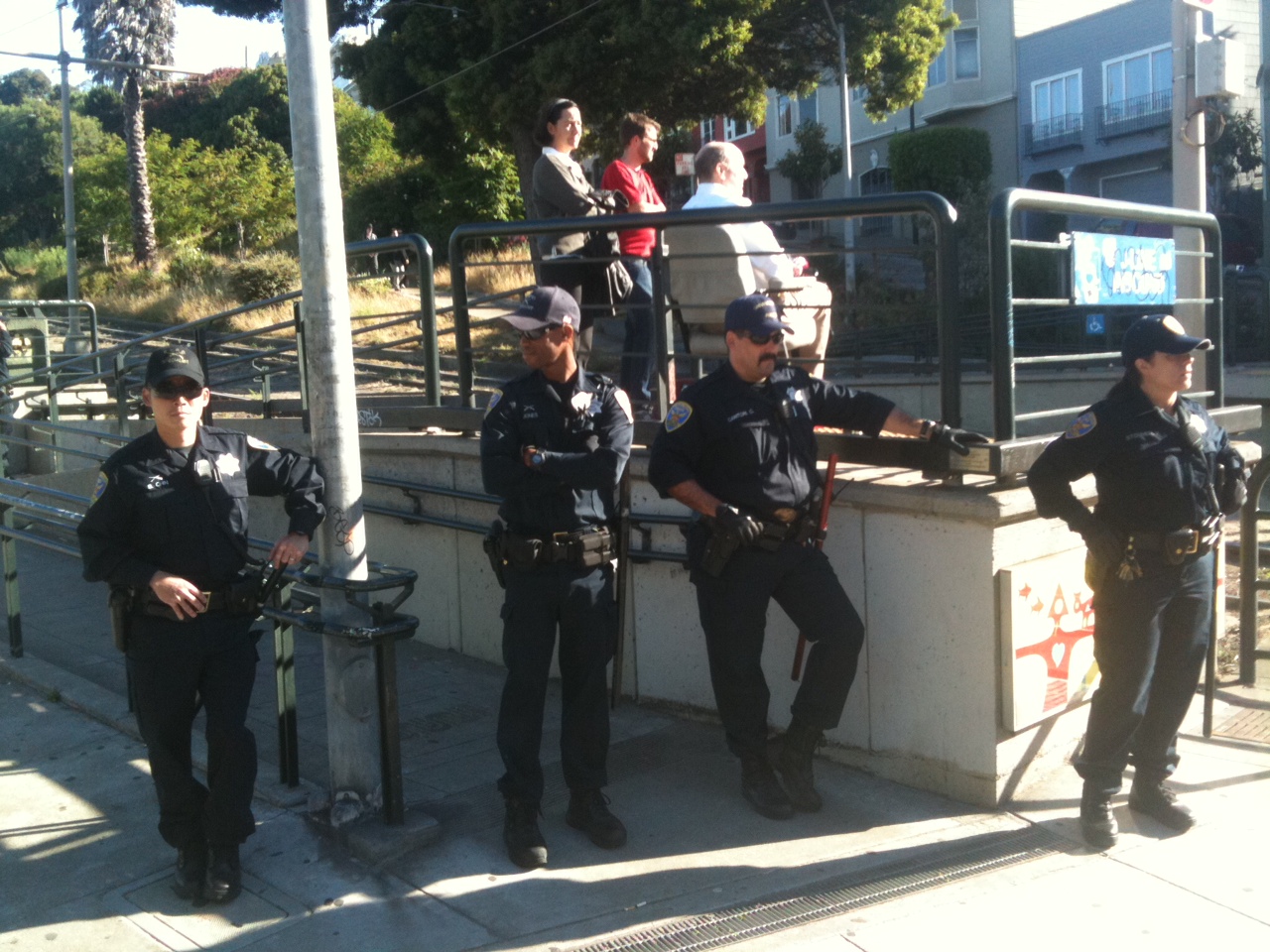 Hero Cops Protect Muni Platform From Savage Protestors | Uptown Almanac